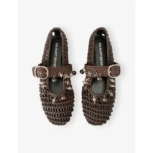 Kurt Geiger Naomi Charm Leather Ballet Flats