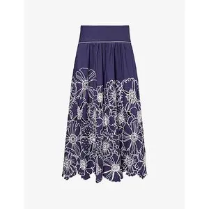 Farm Rio Richelieu Cotton Maxi Skirt