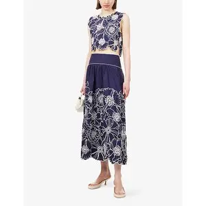 Farm Rio Richelieu Cotton Maxi Skirt
