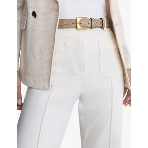 REISS Belinda Mock-croc Leather Belt