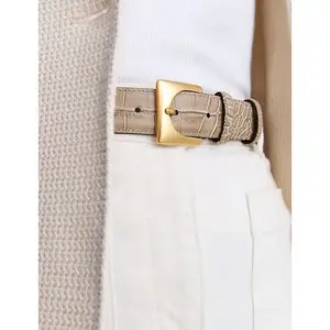REISS Belinda Mock-croc Leather Belt