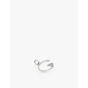 Monica Vinader Initial G Solitaire Lab-grown Diamond And Sterling Pendant
