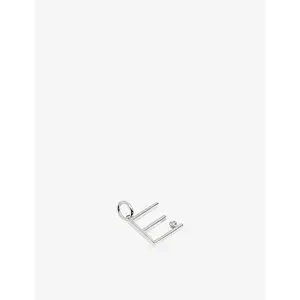 Monica Vinader Initial E Solitaire Lab-grown Diamond And Sterling Pendant Charm - Silver