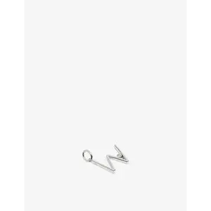 Monica Vinader Solitaire Diamond Initial Pendant - Silver