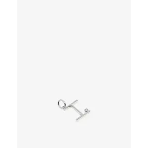 Monica Vinader Initial 'i' Solitaire Lab-grown Diamond And Sterling Pendant Charm - Silver