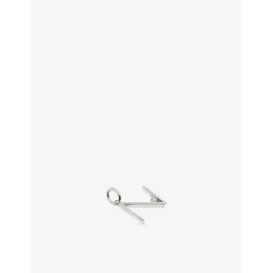 Monica Vinader Initial N Solitaire Lab-grown Diamond And Sterling Pendant Charm - Silver