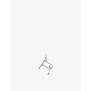 Monica Vinader Initial R Diamond Pendant - Silver