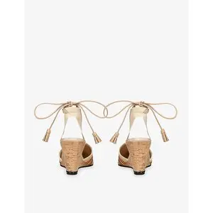 Valentino Garavani Cruisette 75 Embroidered Wedge Heels