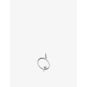 Monica Vinader Solitaire Diamond Initial P Pendant - Silver