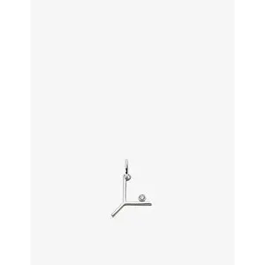 Monica Vinader Solitaire Diamond Initial Y Sterling Pendant - Silver