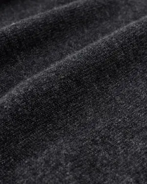 Quince 100% Mongolian Cashmere Johnny Collar Polo Sweater - Charcoal