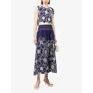 Farm Rio Richelieu Cotton Crop Top