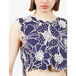 Farm Rio Richelieu Cotton Crop Top