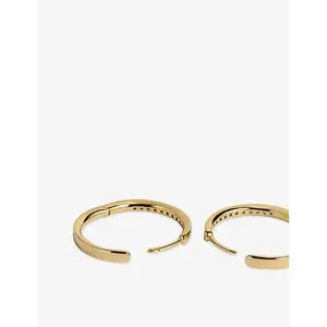 Monica Vinader Essential Small Diamond Hoop Earrings - Gold