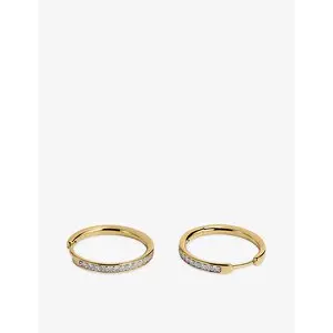 Monica Vinader Essential Small Diamond Hoop Earrings - Gold