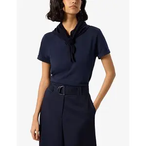 Whistles Relaxed-fit Cotton T-shirt - Navy