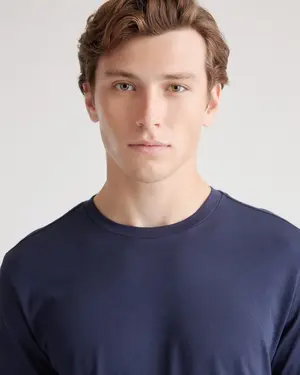Quince Cotton Modal Crew Neck T-shirt - Deep Navy