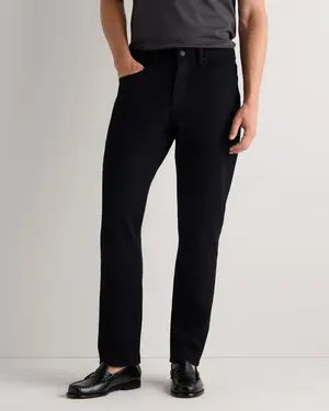 Quince Warren Stretch Athletic Tapered Jeans - True Black