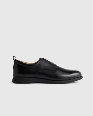 Quince Hybrid Italian Leather Derby - Black