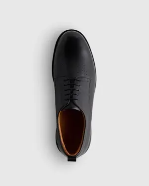 Quince Hybrid Italian Leather Derby - Black