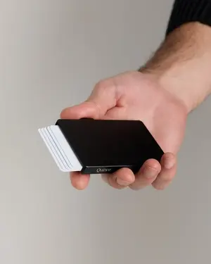 Quince Titanium Rfid Card Holder - Black