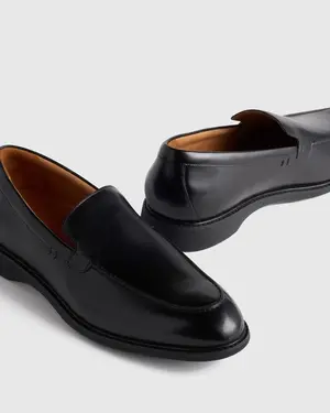 Quince Crafted Leather Loafer - Black