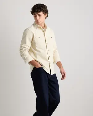 Quince Organic Stretch Corduroy Utility Shirt