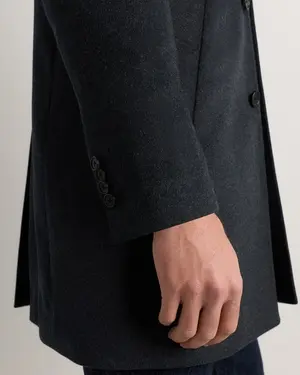 Quince 100% Mongolian Cashmere Overcoat - Heather Graphite