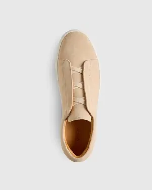 Quince Italian Suede Tailored Sneaker - Bone