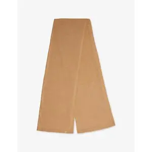 NOW YOU LIVE Branded Knitted Wool Wrap - Camel