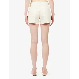 Paige Olivia High-rise Cargo Denim Shorts