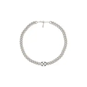 Off-White Enamel Arrow Necklace