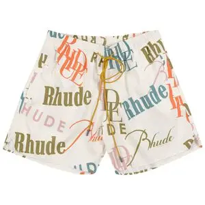 Rhude Mash Up Logo Swim Trunks