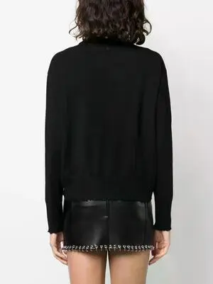 Patrizia Pepe Distressed-finish Wool Jumper