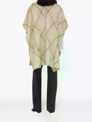 Burberry Checked Wool-blend Cape