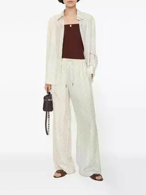 Burberry Checkerboard Silk Pyjama Trousers