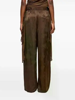 GANNI Floral Jacquard Drawstring Waist Trousers