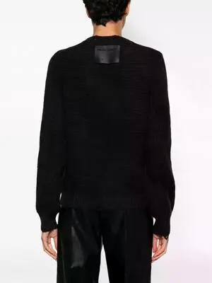 Patrizia Pepe Eyelet-embellished Distressed Jumper
