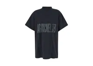 Balenciaga Maxi Logo Lettering Crewneck Sweat-shirt T-shirt Black - Multicolor