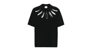 MARCELO BURLON COUNTY OF MILAN Feather Necklace Tee Shirt