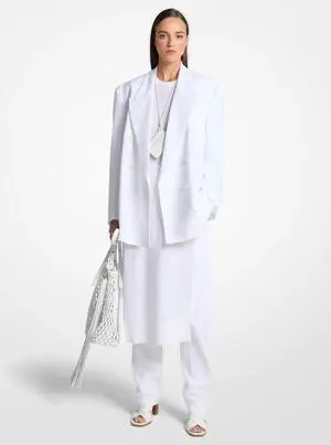 Michael Kors Loli Macramé Shoulder Bag - White