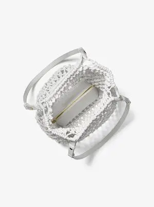 Michael Kors Loli Macramé Shoulder Bag - White