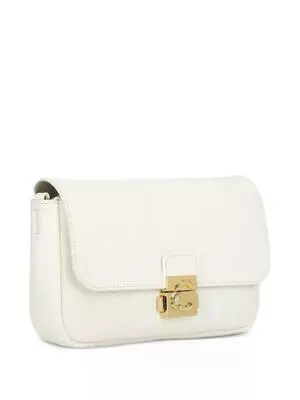 COCCINELLE Leather Shoulder Bag With Logo Plaque - White