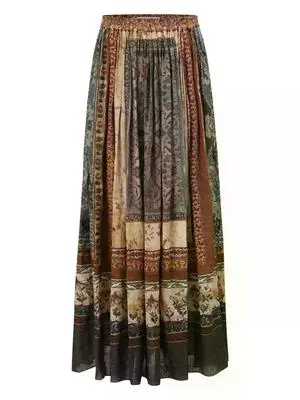 INTO THE EAST Pleated Midi Skirt - Black