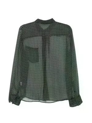 JNBY Plaid Silk Blouse