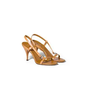Miu Miu Leather Sandals - Honey