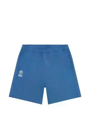 AAPE BY *A BATHING APE Logo-print Drawstring Shorts - Blue