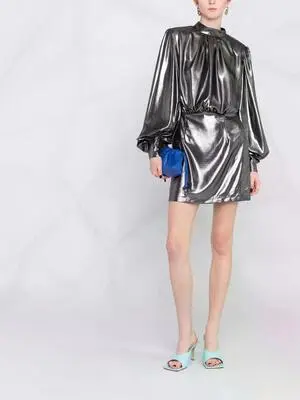 BLANCA VITA Abelia Puff-sleeve Mini Dress