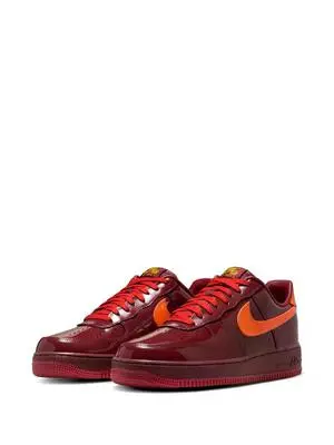 Nike Air Force 1 Low Patent-leather Sneakers - Red