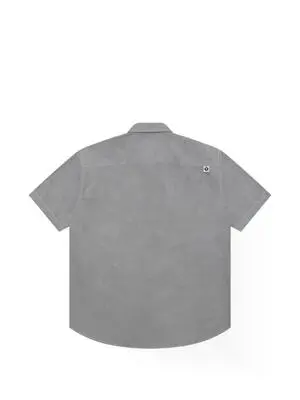 AAPE BY *A BATHING APE Logo-patch Short-sleeve Shirt - Grey